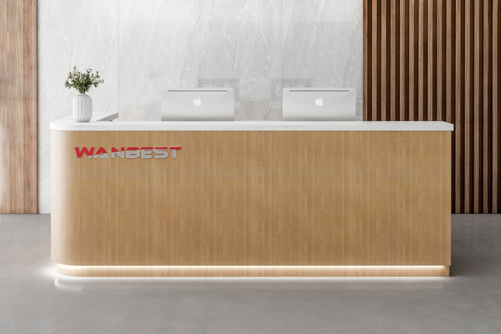 Elegant Custom Marble Reception Desk - WANBEST