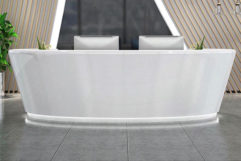 Elegant Custom Marble Reception Desk - WANBEST