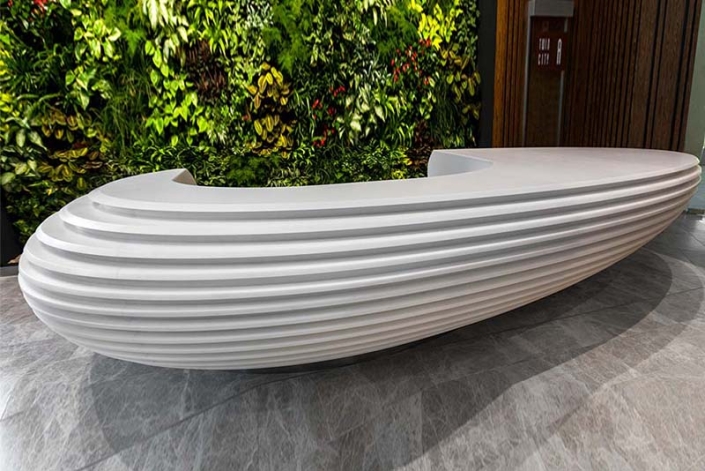 Elegant Custom Marble Reception Desk - WANBEST
