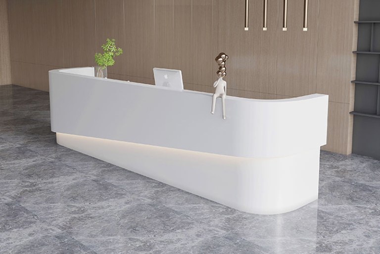 Elegant Custom Marble Reception Desk - WANBEST
