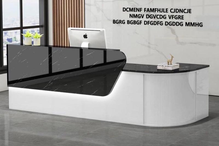 Elegant Custom Marble Reception Desk - WANBEST