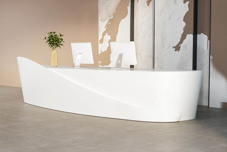 Elegant Custom Marble Reception Desk - WANBEST