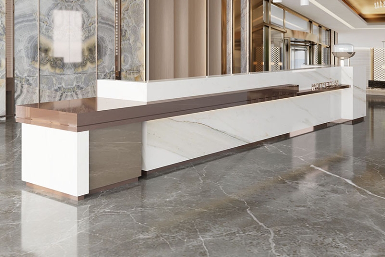 Elegant Custom Marble Reception Desk - WANBEST